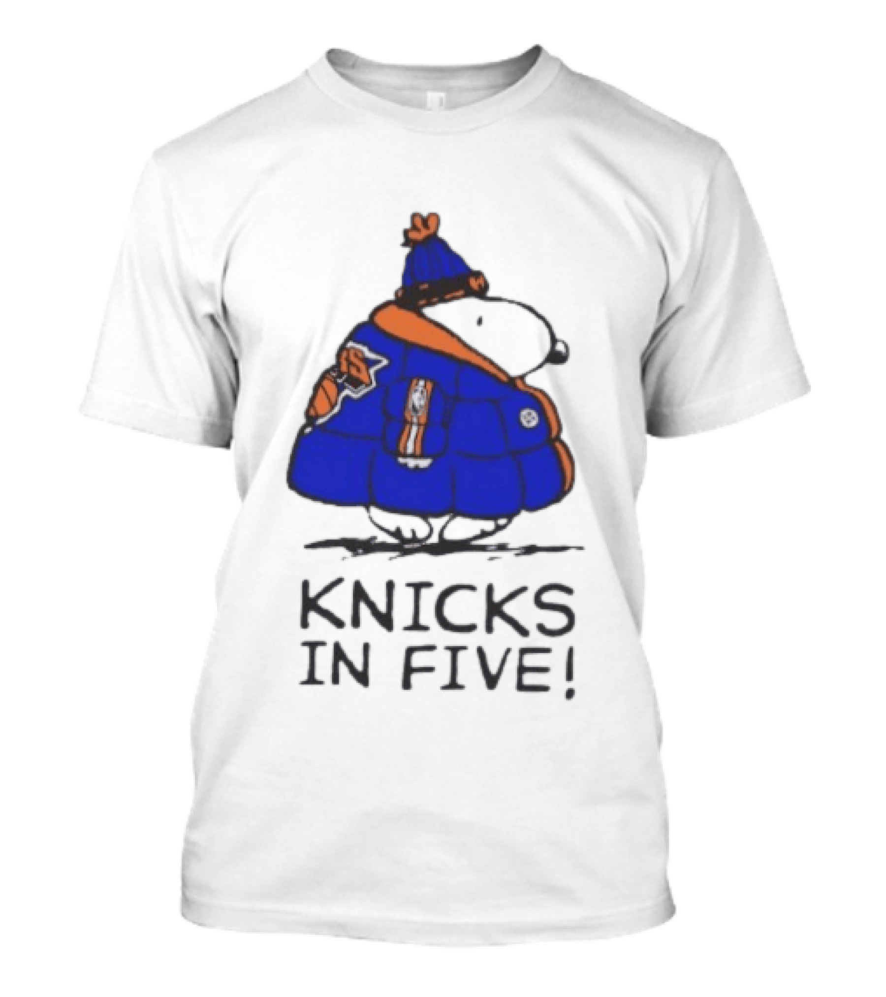 Snoopy Knicks In Five Peanuts Basketball Fan T-Shirt