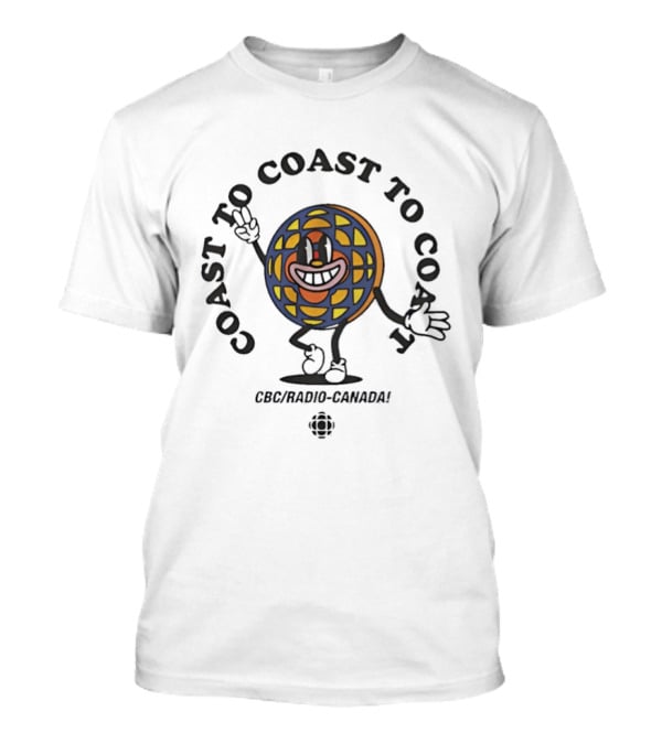 Coast To Coast To Coast CBC Radio Canada Character With Peace Sign T-Shirt