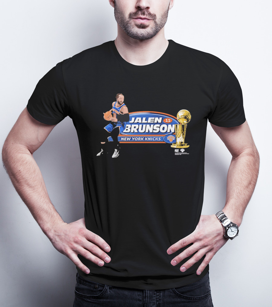 Jalen Brunson Burner 11 New York Knicks NBA Trophy T-Shirt