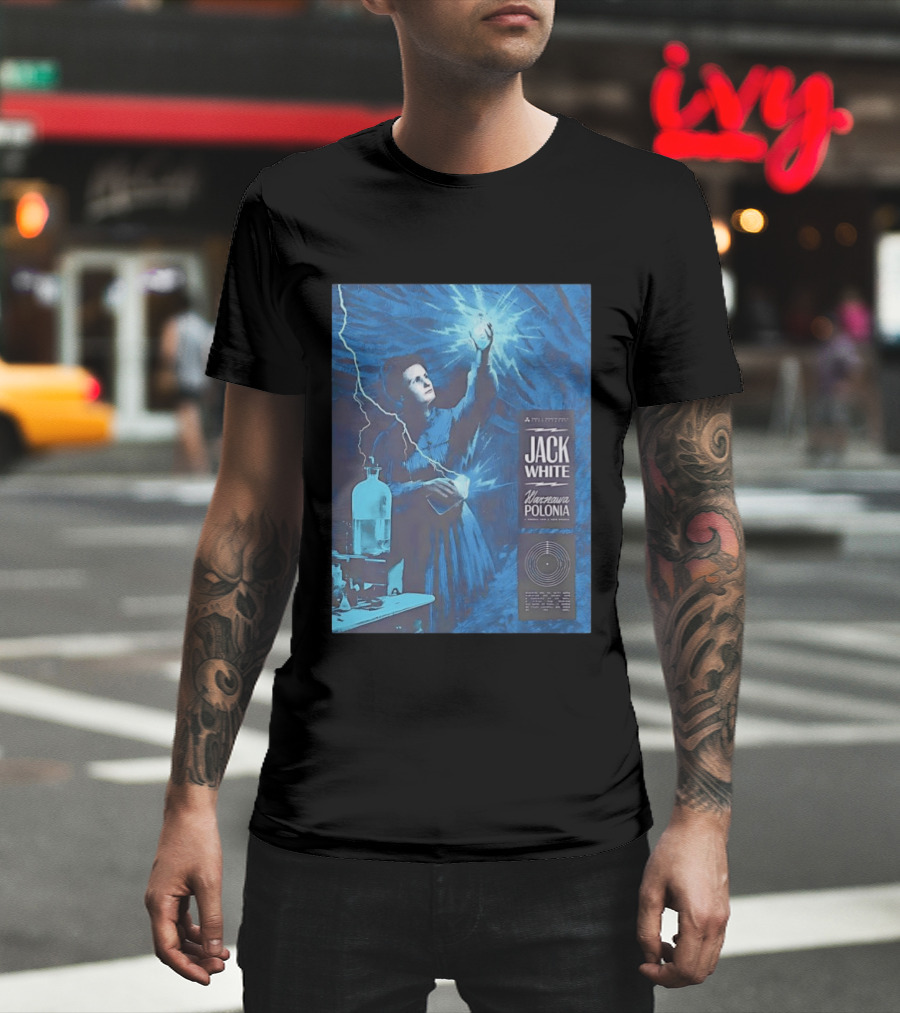 Jack White Marie Curie Warsaw Polonia 2026 Klub Stodola Event T-Shirt