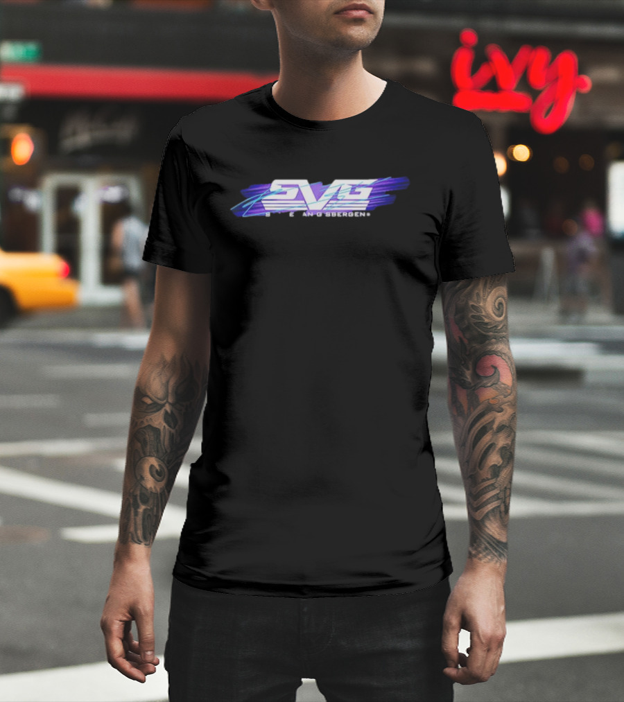 Shane Van Gisbergen SVG Stripe Racing Style Purple And Blue T-Shirt