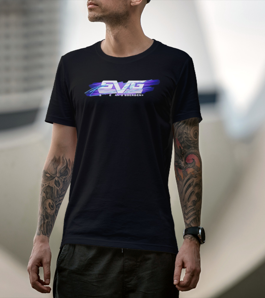 Shane Van Gisbergen SVG Stripe Racing Style Purple And Blue T-Shirt