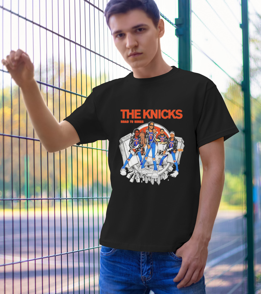 THE KNICKS Players Rock Road To Rings New York Knicks T-Shirt