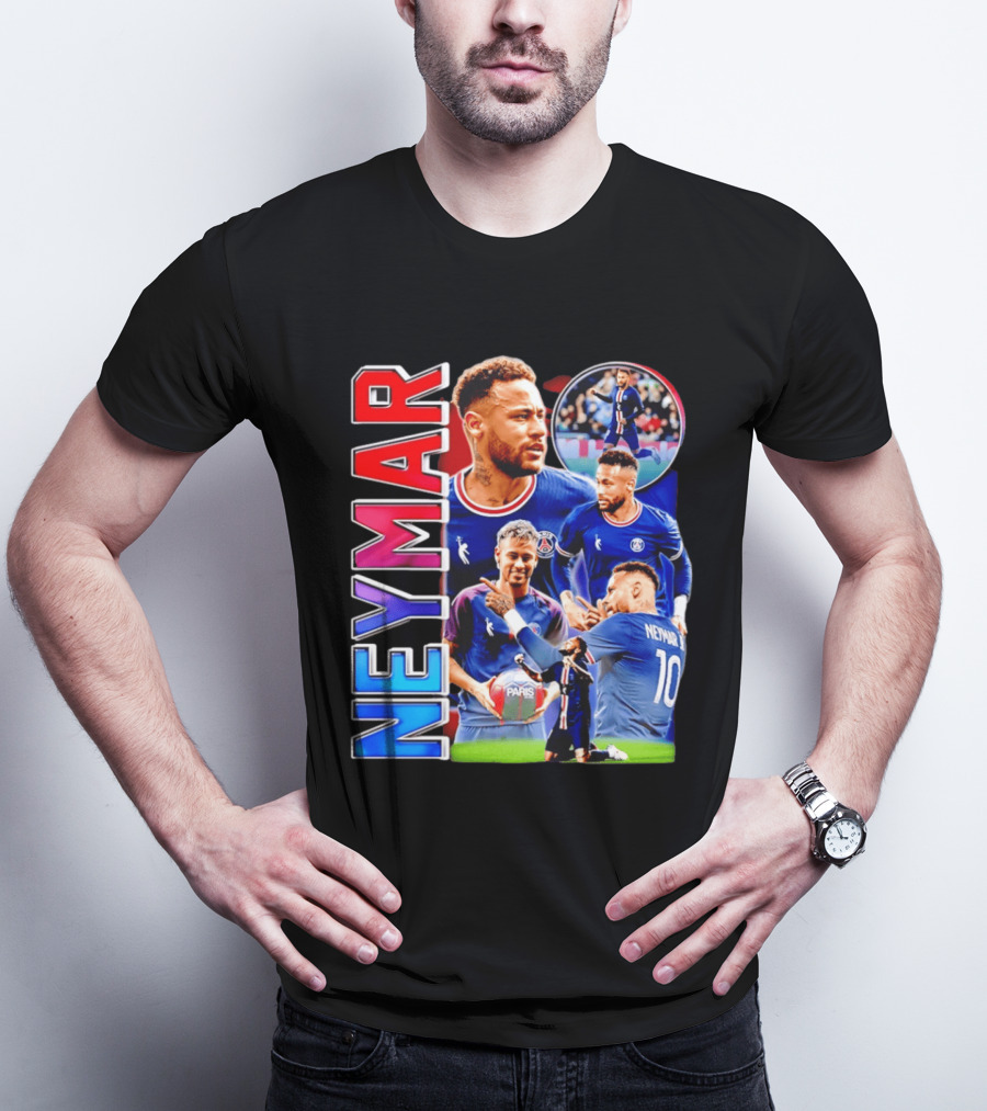 Neymar Paris Saint Germain Football Icon PSG Number 10 T-Shirt