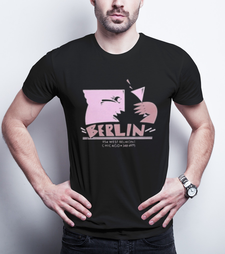 Night Gallery Berlin Club Art Pink Brush T-Shirt