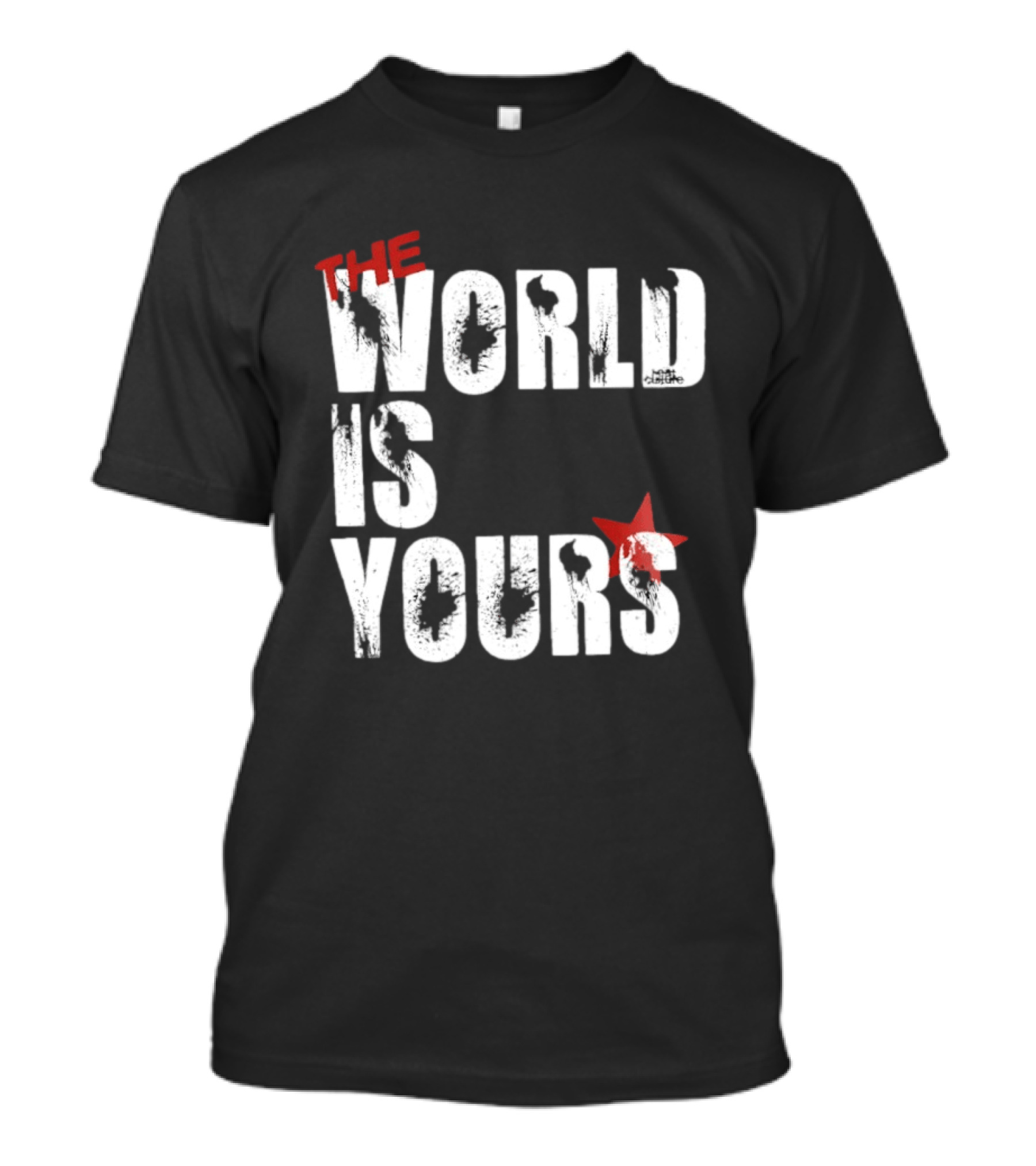The World Is Yours Red Star Bullethole T-Shirt