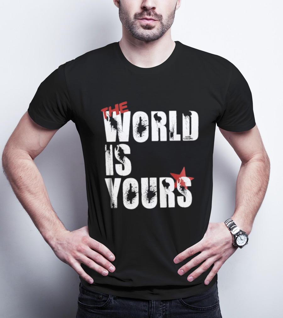 The World Is Yours Red Star Bullethole T-Shirt