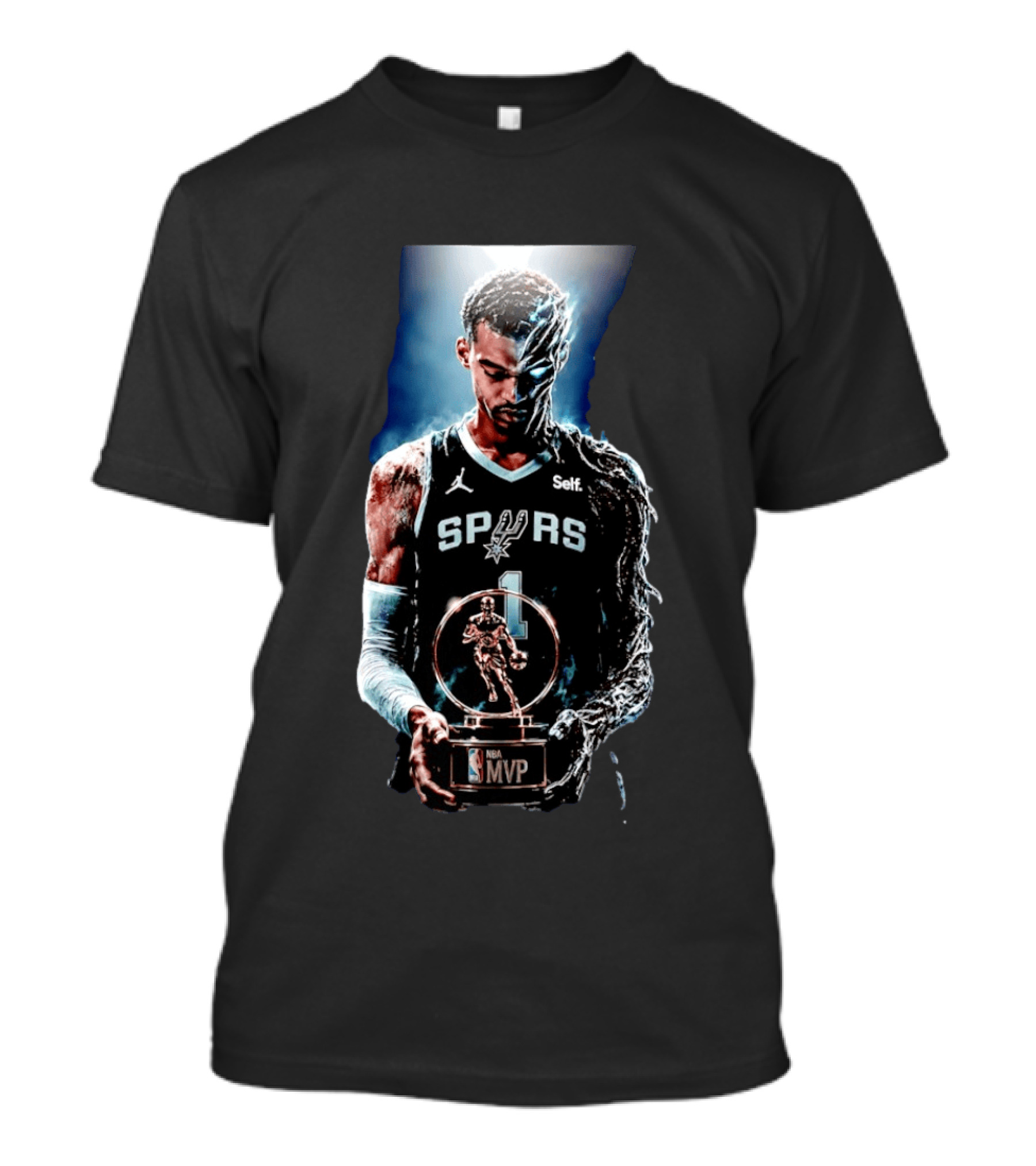Victor Wembanyama San Antonio Spurs NBA MVP Self Number 1 Basketball Star T-Shirt