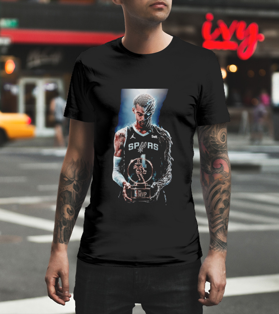 Victor Wembanyama San Antonio Spurs NBA MVP Self Number 1 Basketball Star T-Shirt