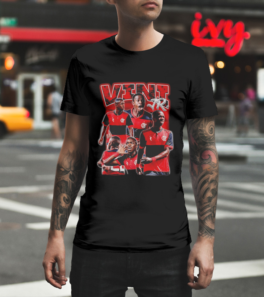 Vini Jr Flamengo Vinicius Junior Collage T-Shirt
