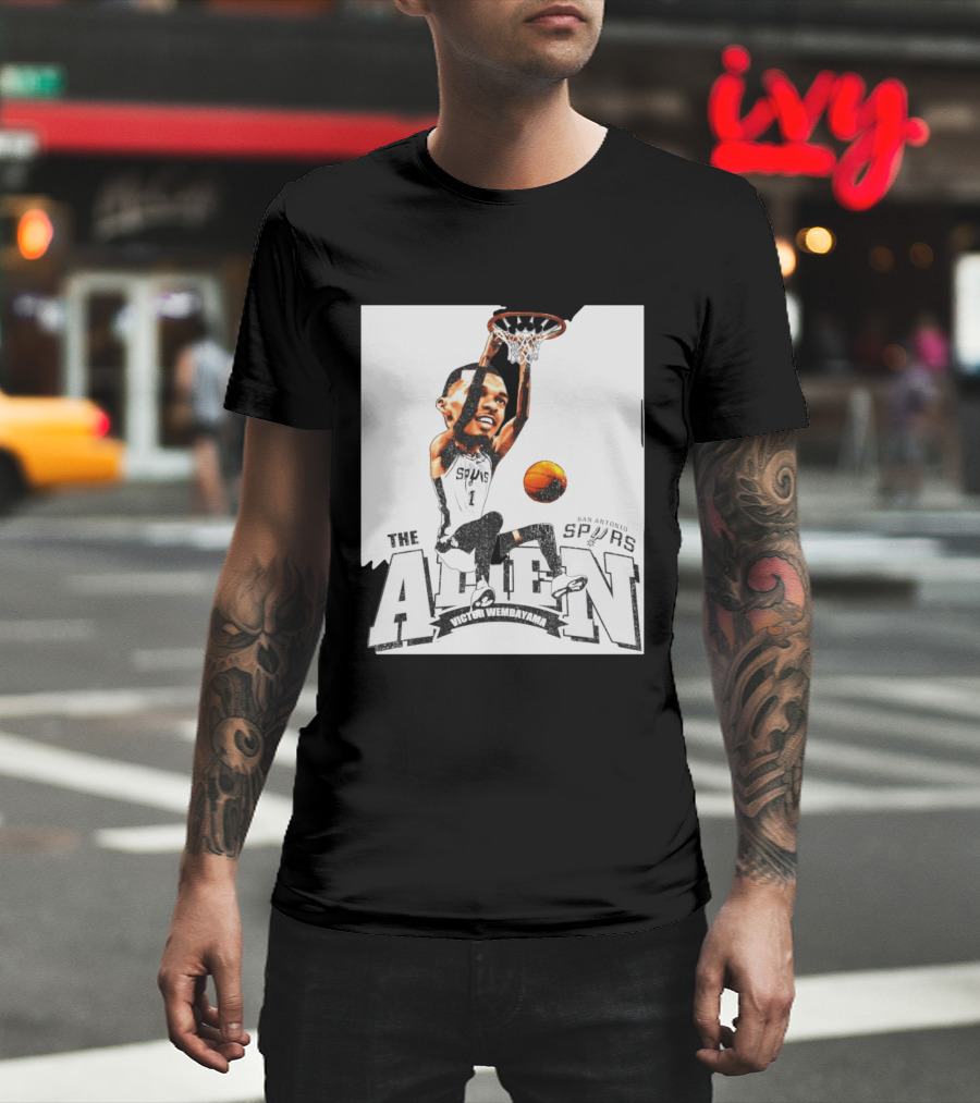 Victor Wembanyama The Alien San Antonio Spurs Basketball T-Shirt