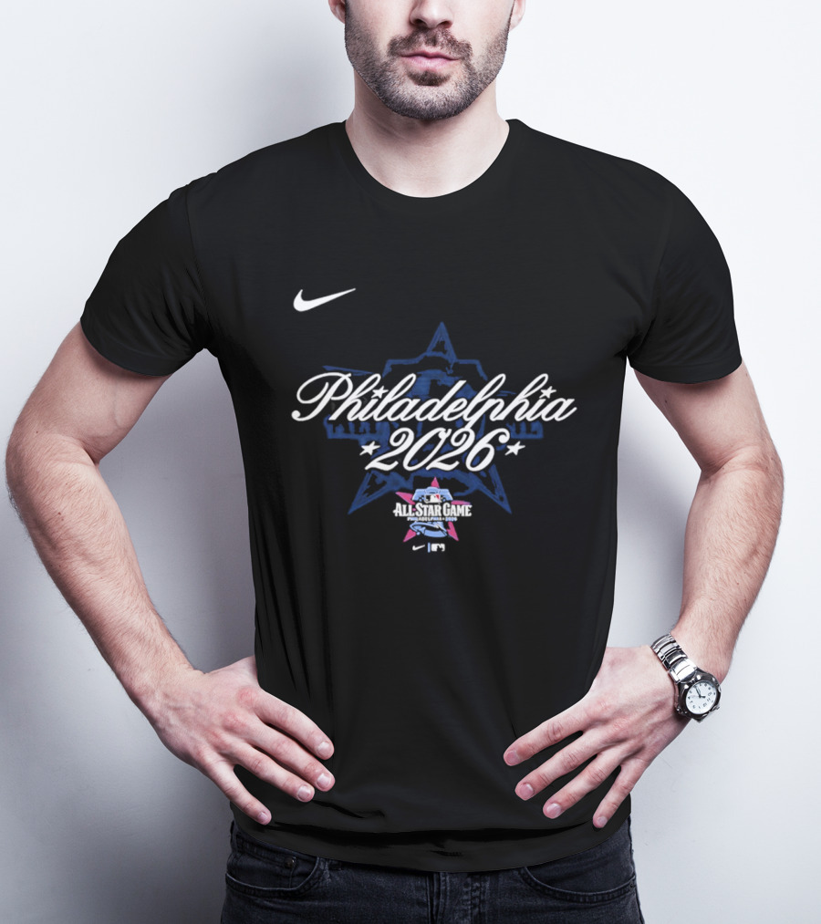 Nike Philadelphia 2026 MLB All Star Game Stars Liberty Bell T-Shirt