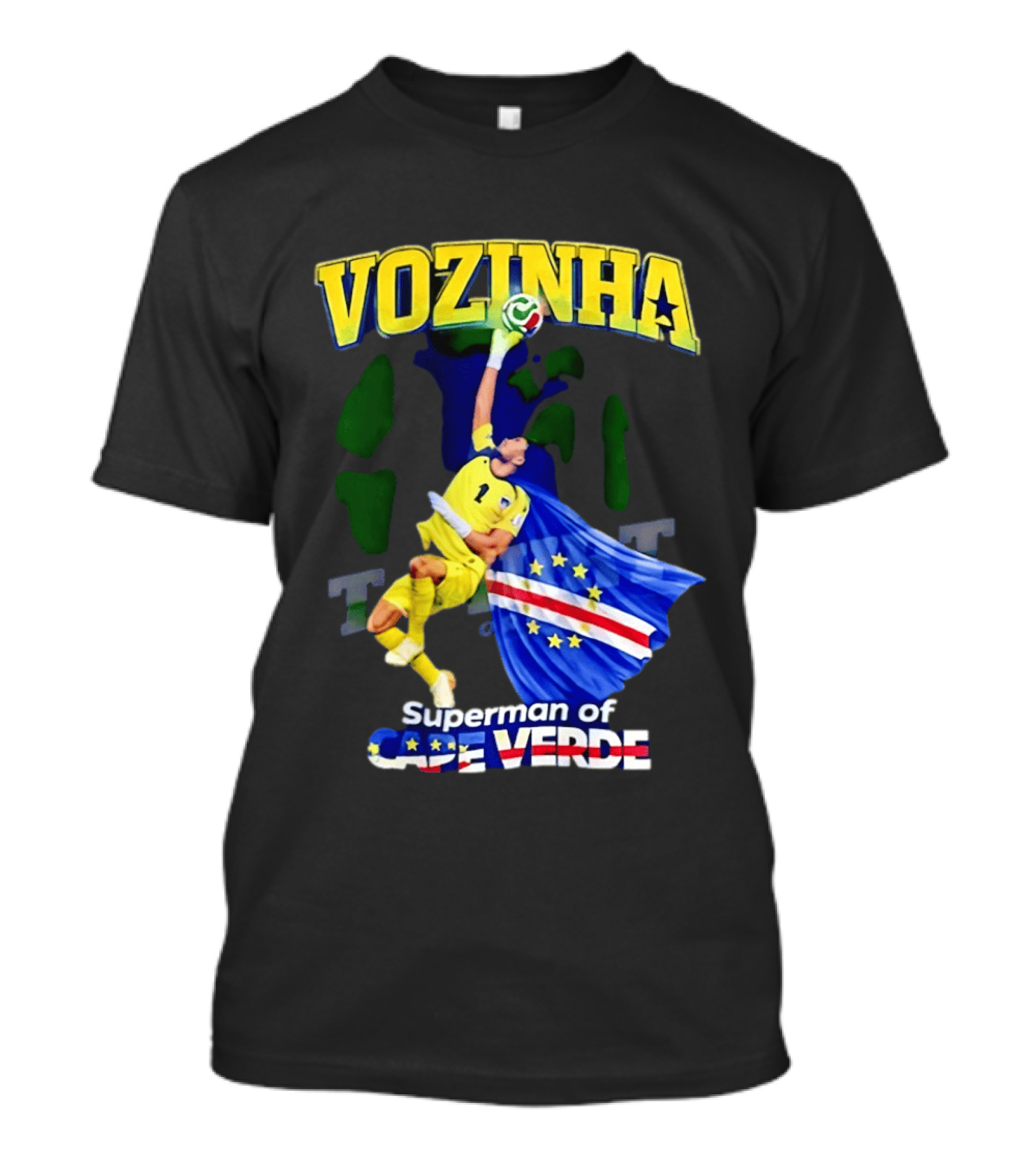2026 Vozinha Superman Cape Verde Socer Hero T-Shirt