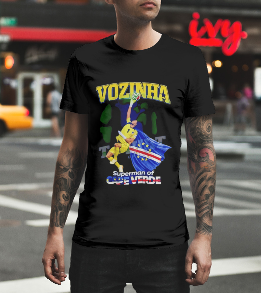 2026 Vozinha Superman Cape Verde Socer Hero T-Shirt