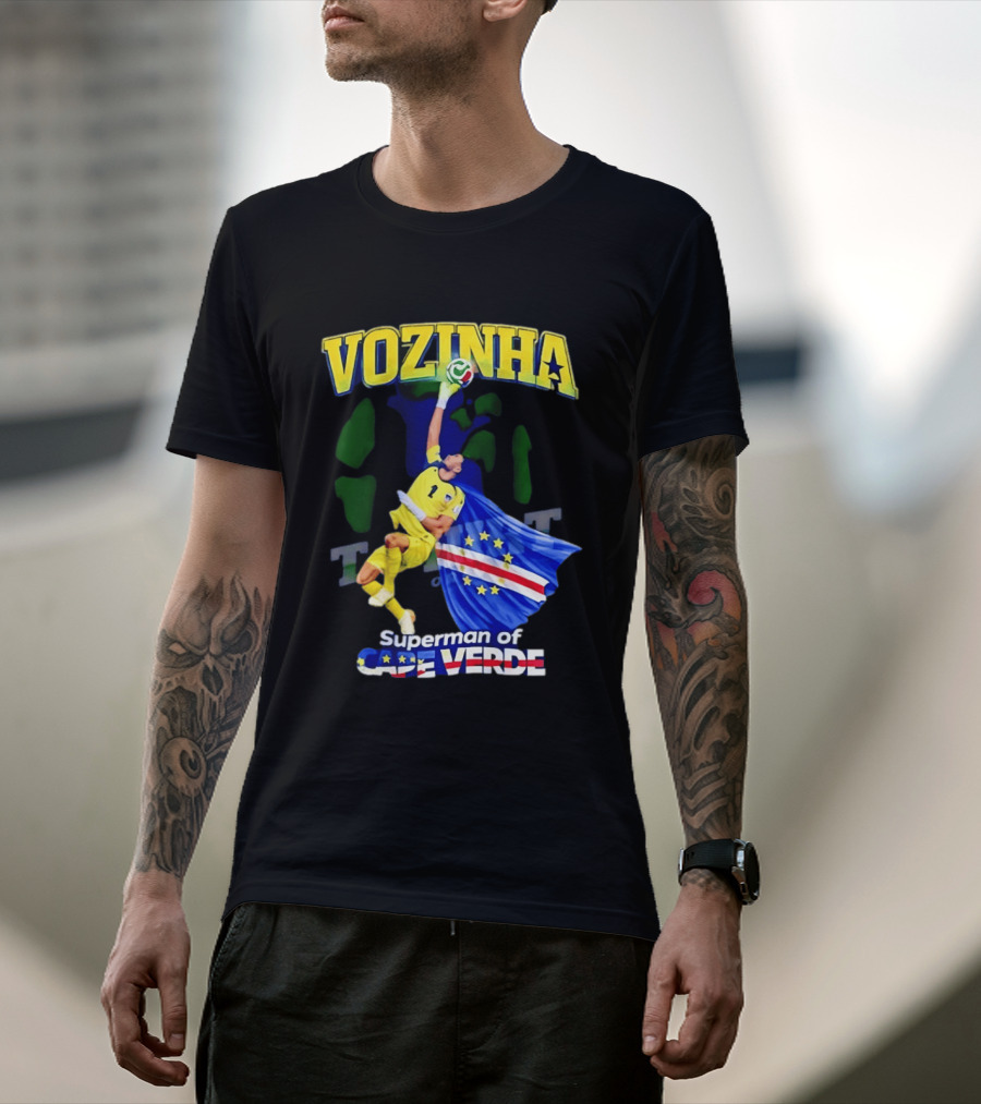 2026 Vozinha Superman Cape Verde Socer Hero T-Shirt