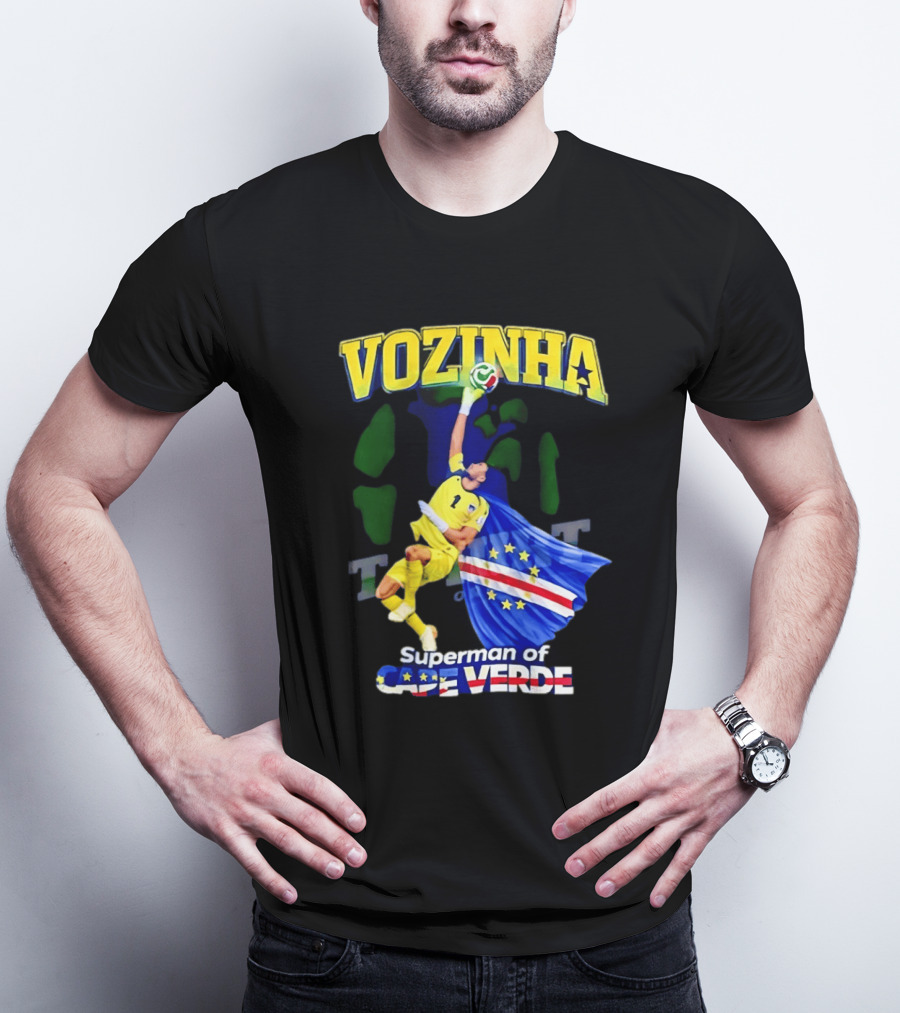 2026 Vozinha Superman Cape Verde Socer Hero T-Shirt