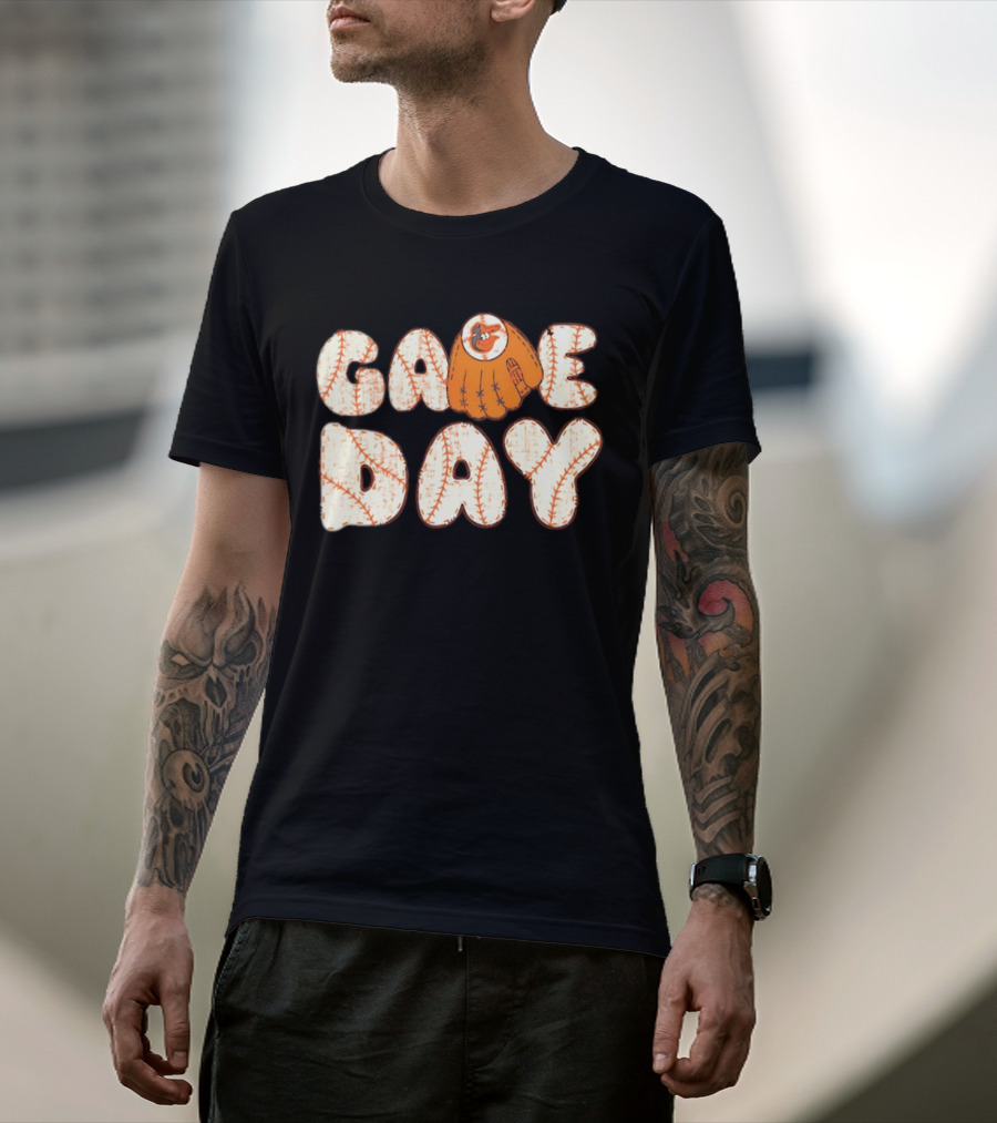 Baltimore Orioles Game Day Baseball Glove MLB T-Shirt