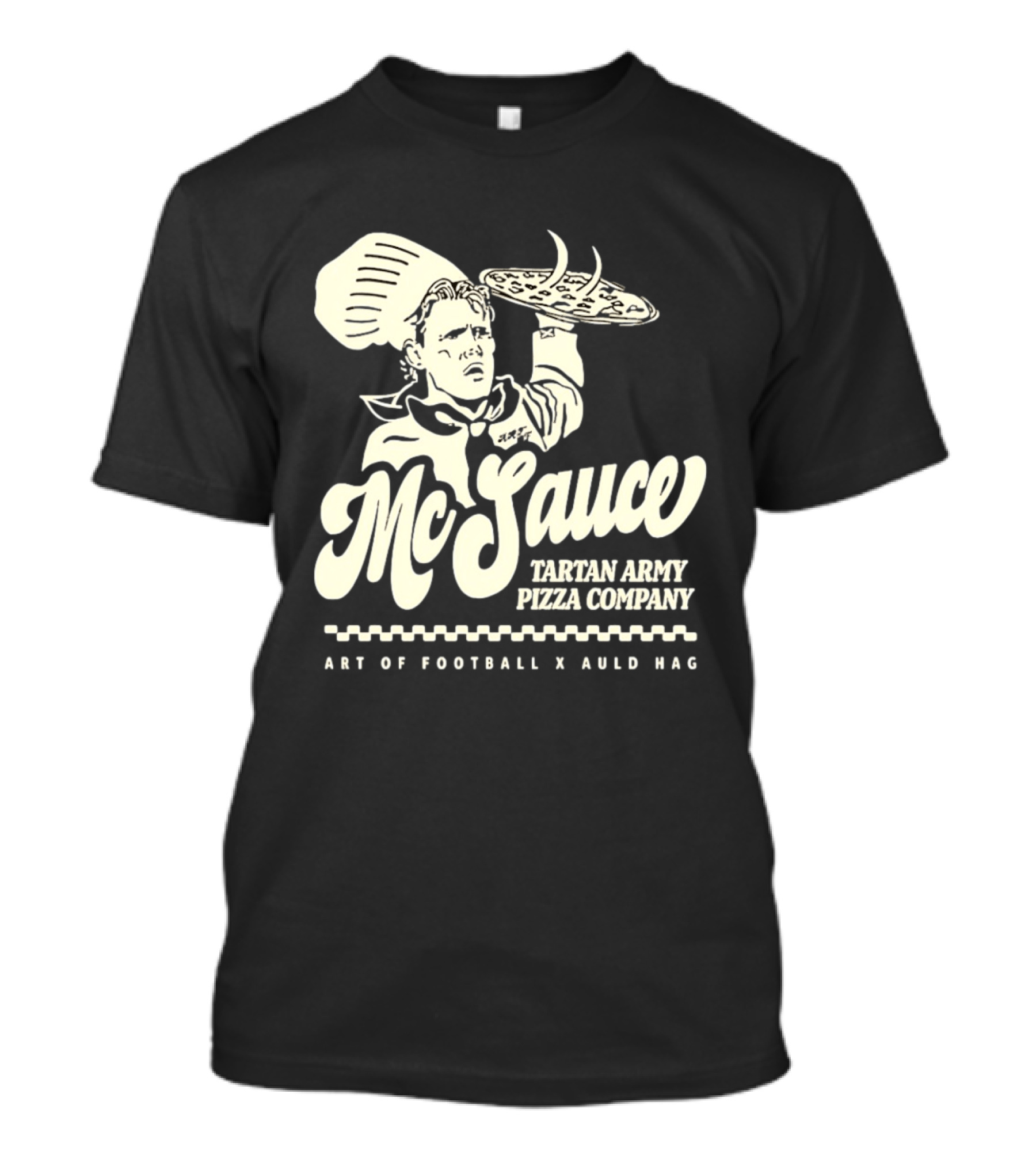 McSauce Tartan Army Pizza Company Art Of Football X Auld Hag T-Shirt
