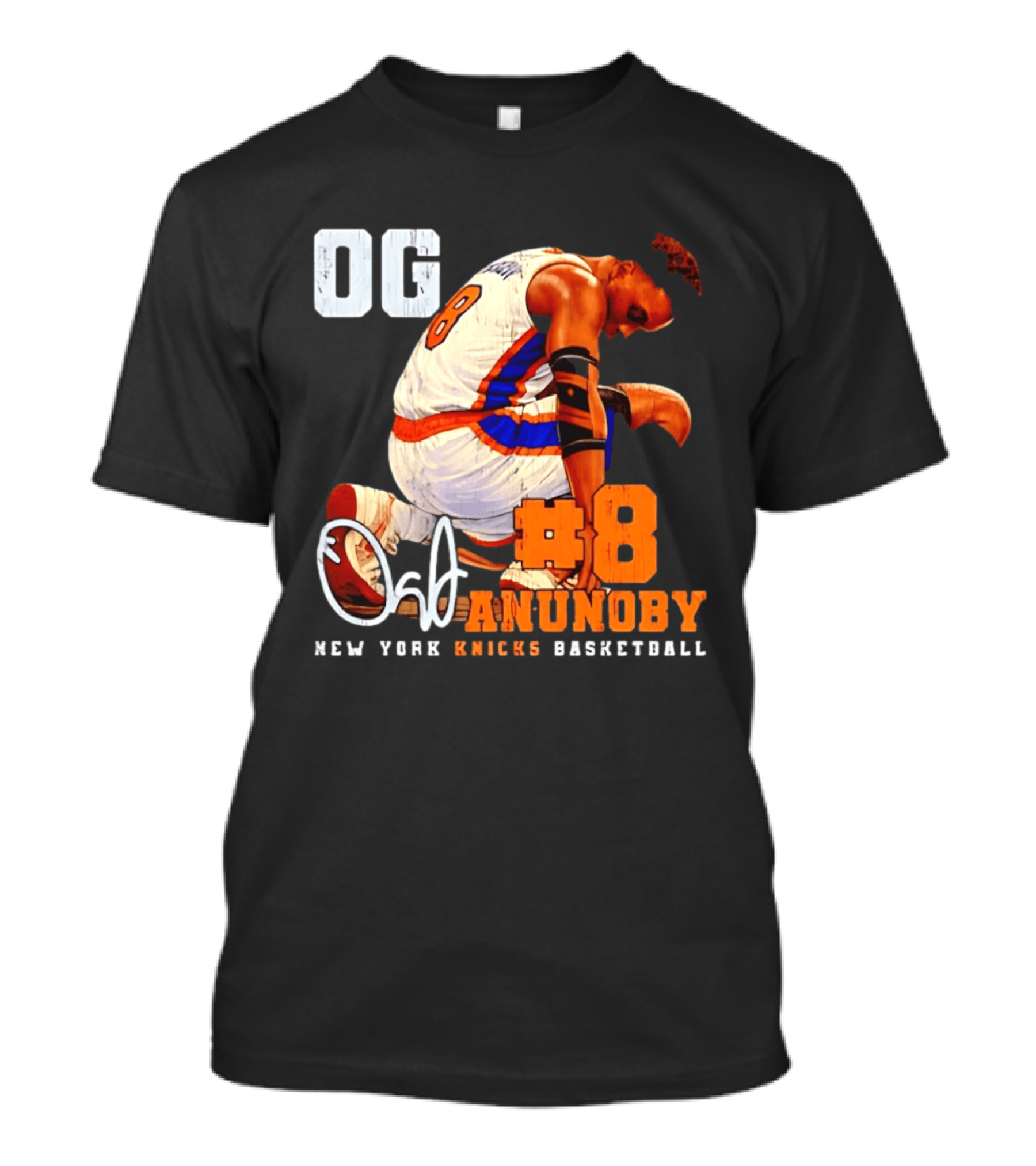 OG Anunoby Number 8 New York Knicks Basketball T-Shirt