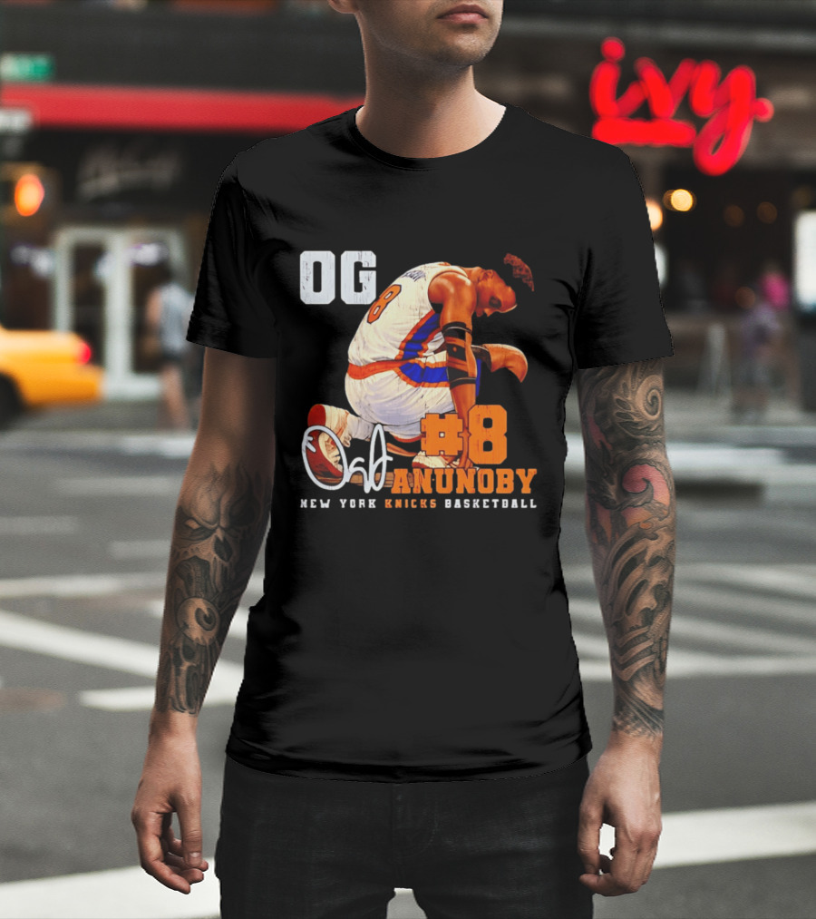 OG Anunoby Number 8 New York Knicks Basketball T-Shirt