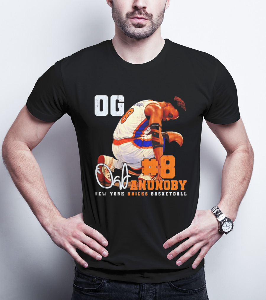 OG Anunoby Number 8 New York Knicks Basketball T-Shirt