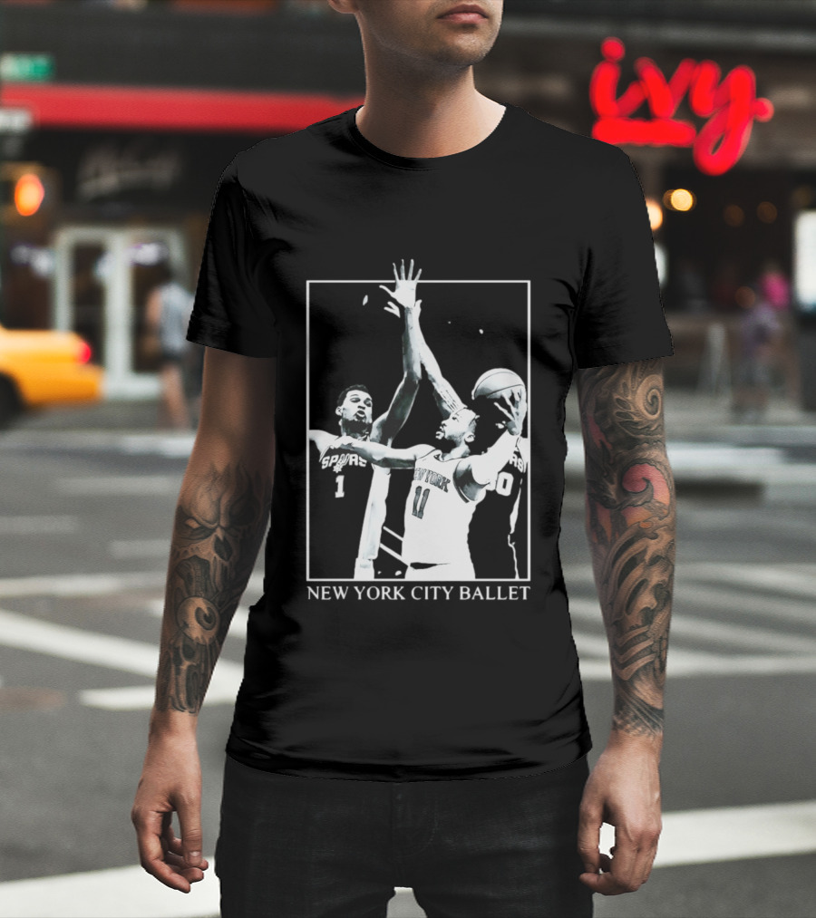 Jalen Brunson New York Spurs NBA Matchup Ballet Performance T-Shirt