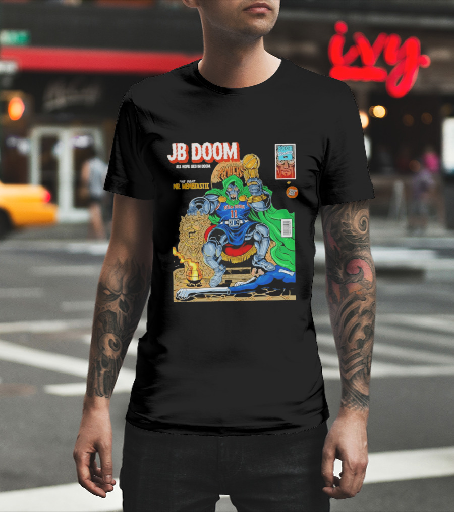 JB Doom New York Knicks 2026 NBA Champs The Death Of Mr. Wembtastic T-Shirt