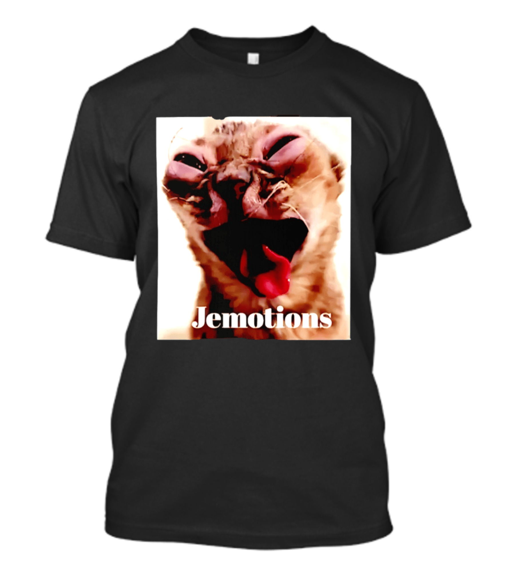 Jemotions Cat Funny Kitten Face Hilarious Expression T-Shirt