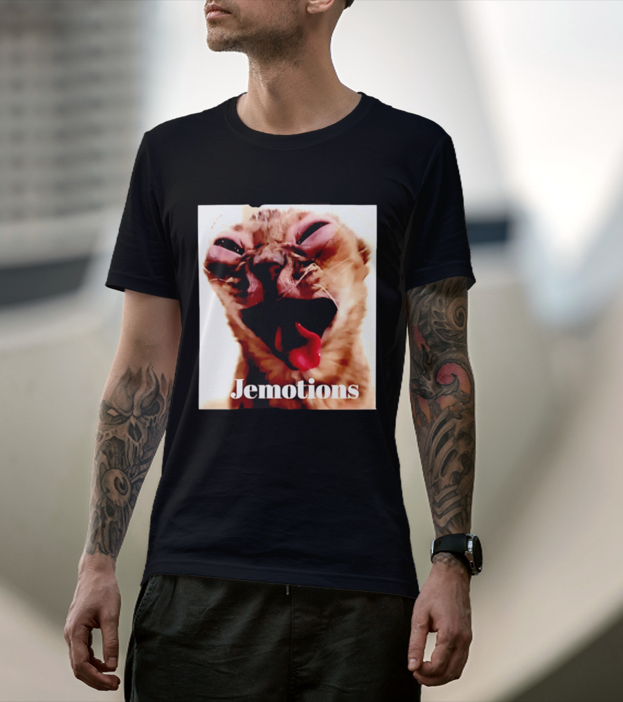Jemotions Cat Funny Kitten Face Hilarious Expression T-Shirt