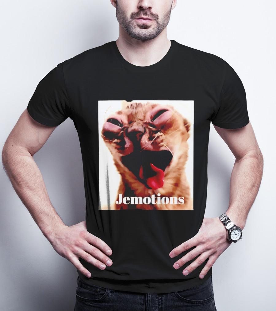 Jemotions Cat Funny Kitten Face Hilarious Expression T-Shirt