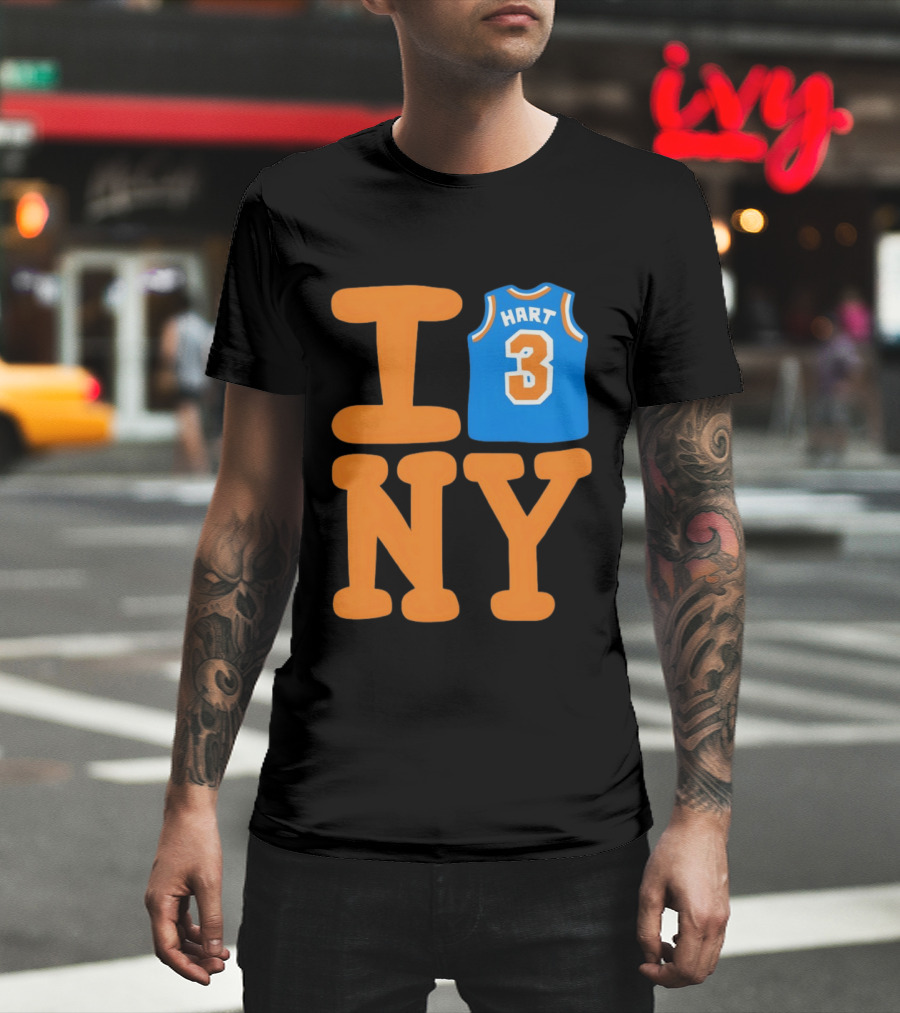Josh Hart New York Knicks I Love NY 3 Basketball 2026 T-Shirt