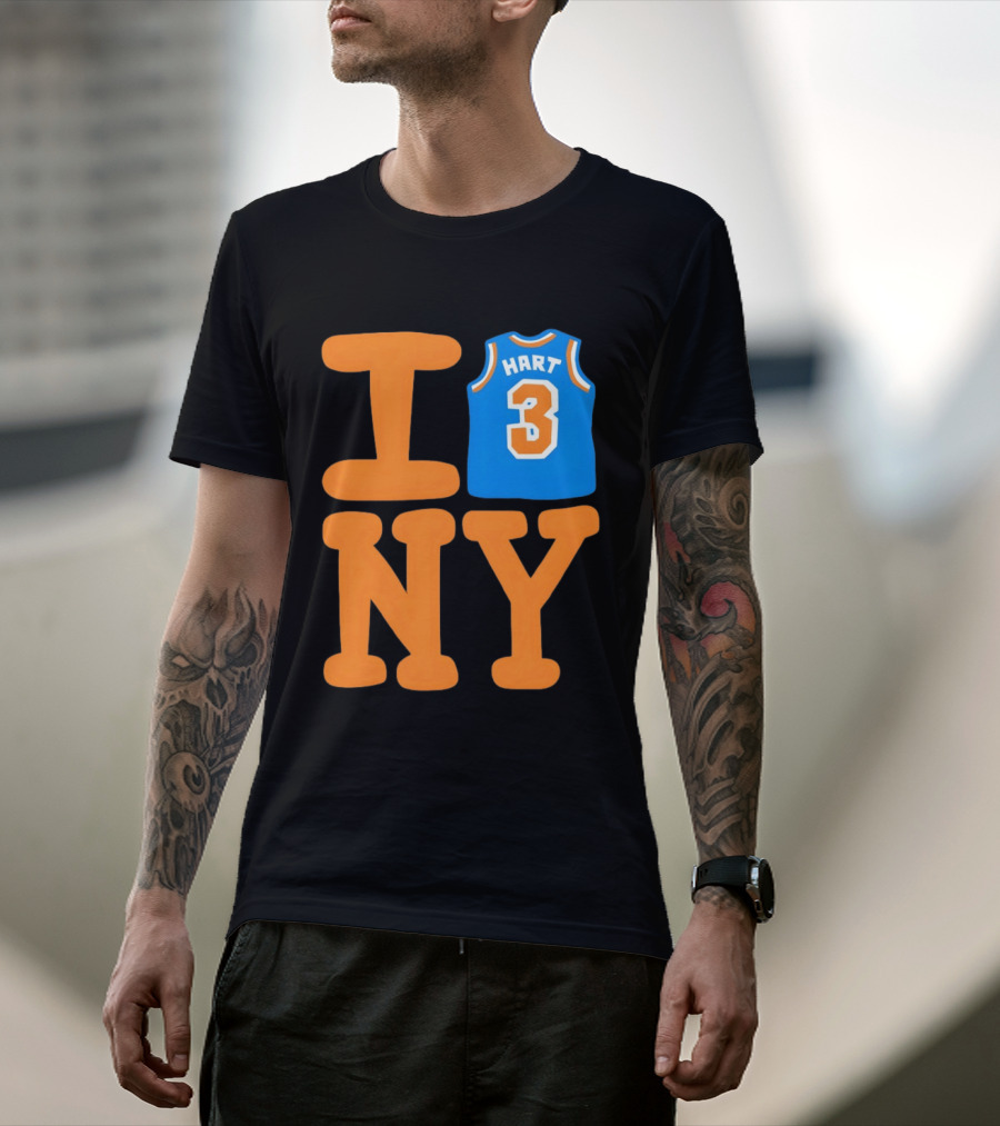 Josh Hart New York Knicks I Love NY 3 Basketball 2026 T-Shirt