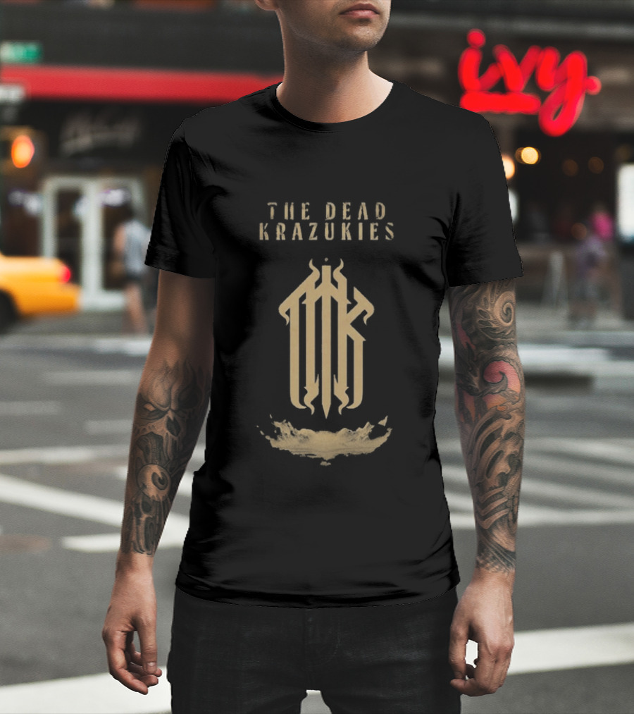 The Dead Krazukies Cipher Gold Monogram Band T-Shirt