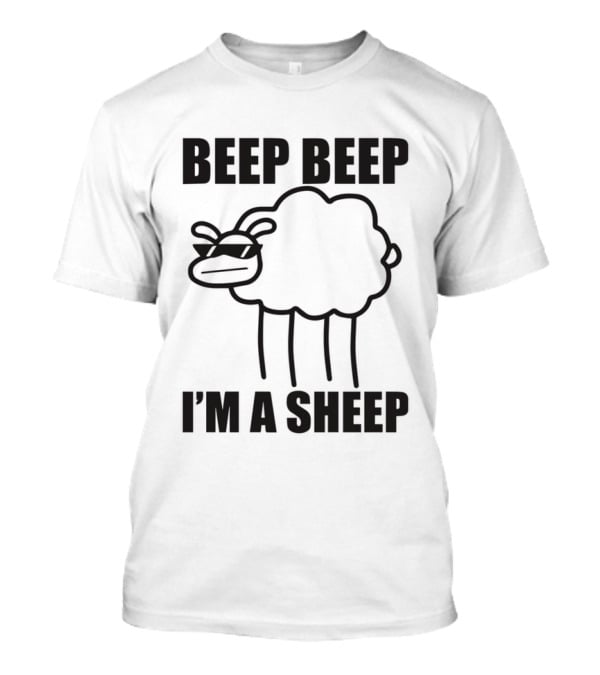 ASDFMOVIE10 Beep Beep I'm A Sheep Racerback Tank T-Shirt