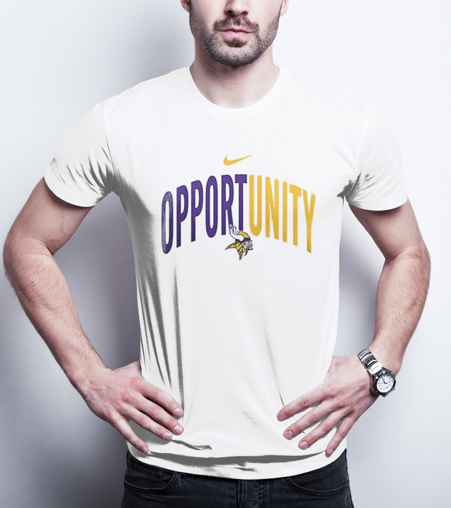 Nike Minnesota Vikings Opportunity Justice Freedom Equity T-Shirt