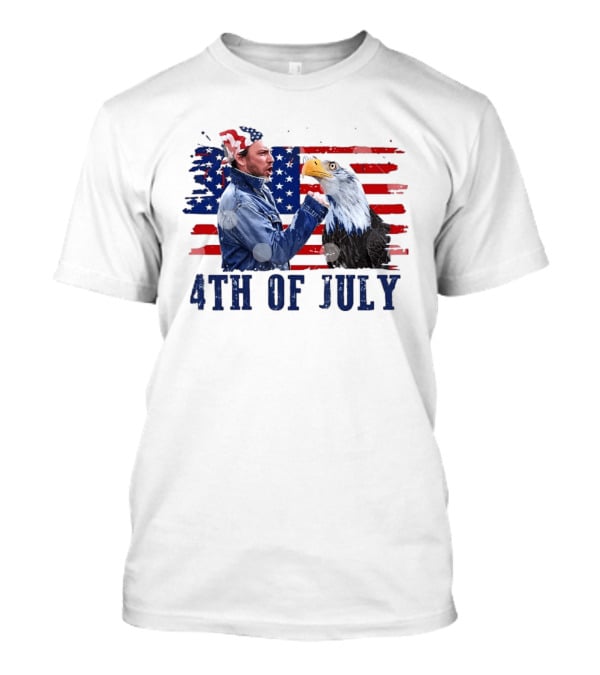 Charlie Kelly Rock Flag Eagle 4th Of July Patriotic Eagle Comedy T-Shirt