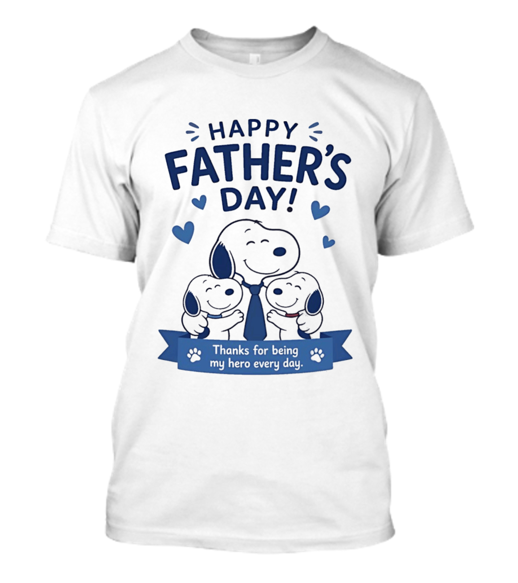 Snoopy Peanuts Happy Father's Day Thanks For Being My Hero Every Day T-Shirt