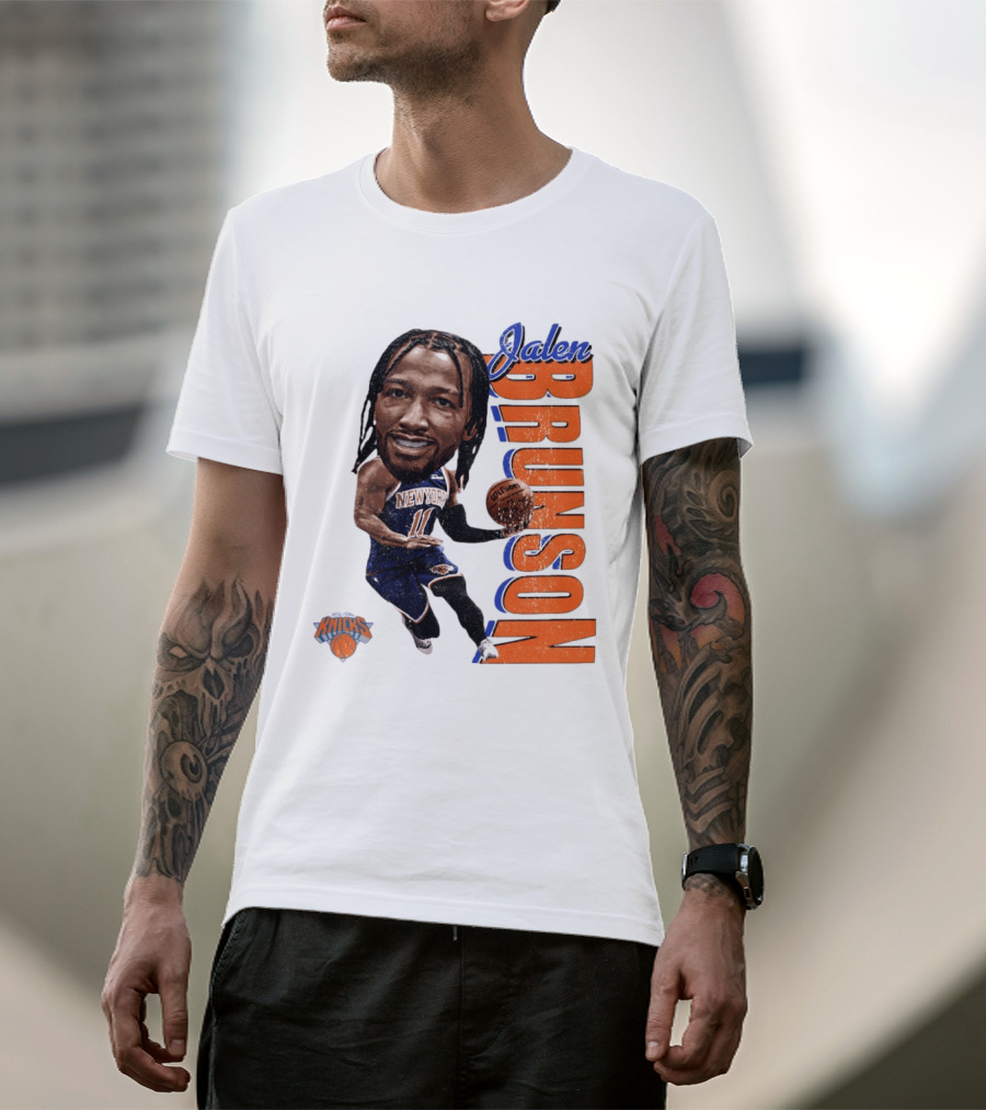 Jalen Brunson New York Knicks Basketball Caricature NBA Knicks T-Shirt