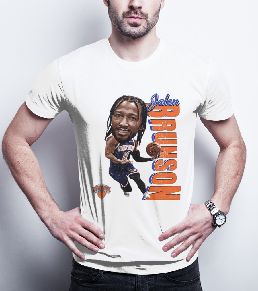 Jalen Brunson New York Knicks Basketball Caricature NBA Knicks T-Shirt
