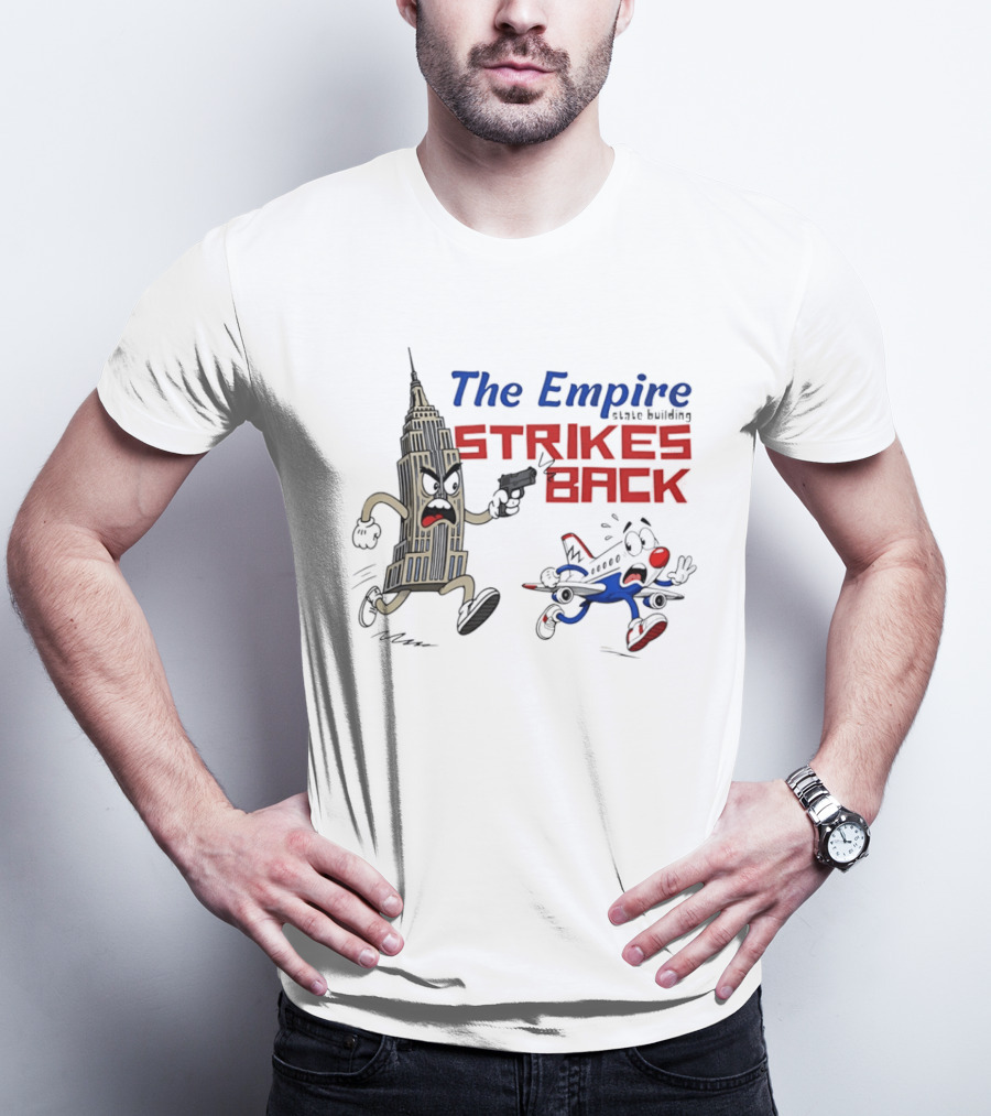 The Empire Strikes Back New York City Parody Featuring Cityscape Showdown T-Shirt