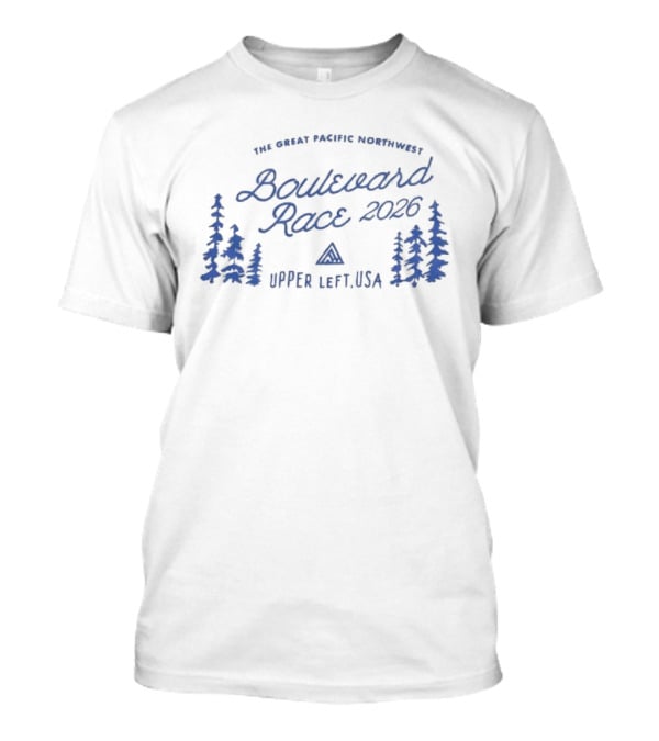 The Great Pacific Northwest Boulevard Race 2026 Upper Left USA Forest T-Shirt