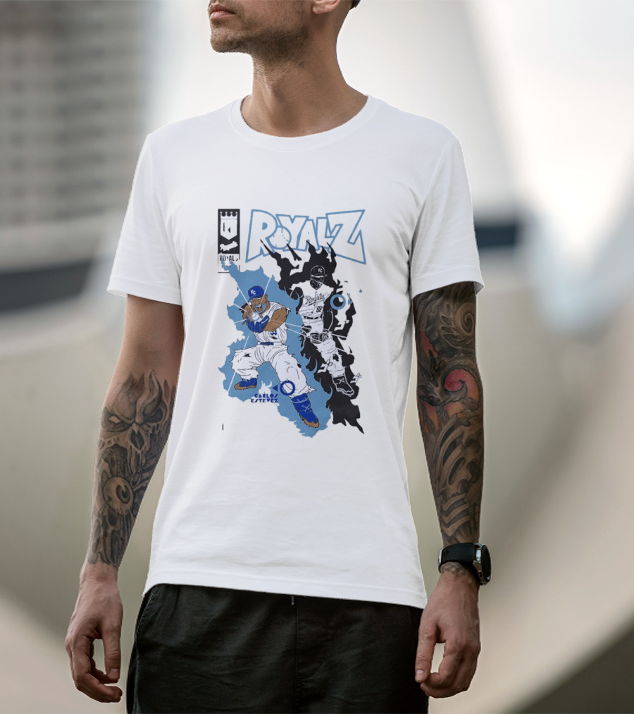 Kansas City Royals Dragon Balls Anime Crossover 2026 Carlos Estevez T-Shirt