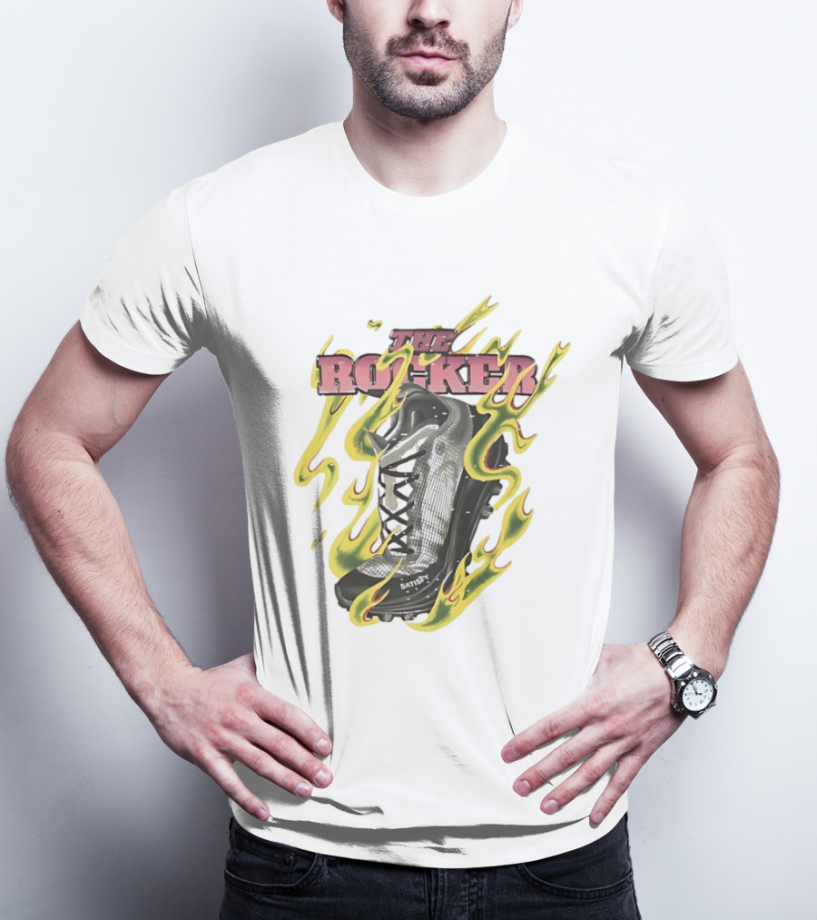 The Rocker Satisfy Running Original Trailblazer Flame Boot T-Shirt