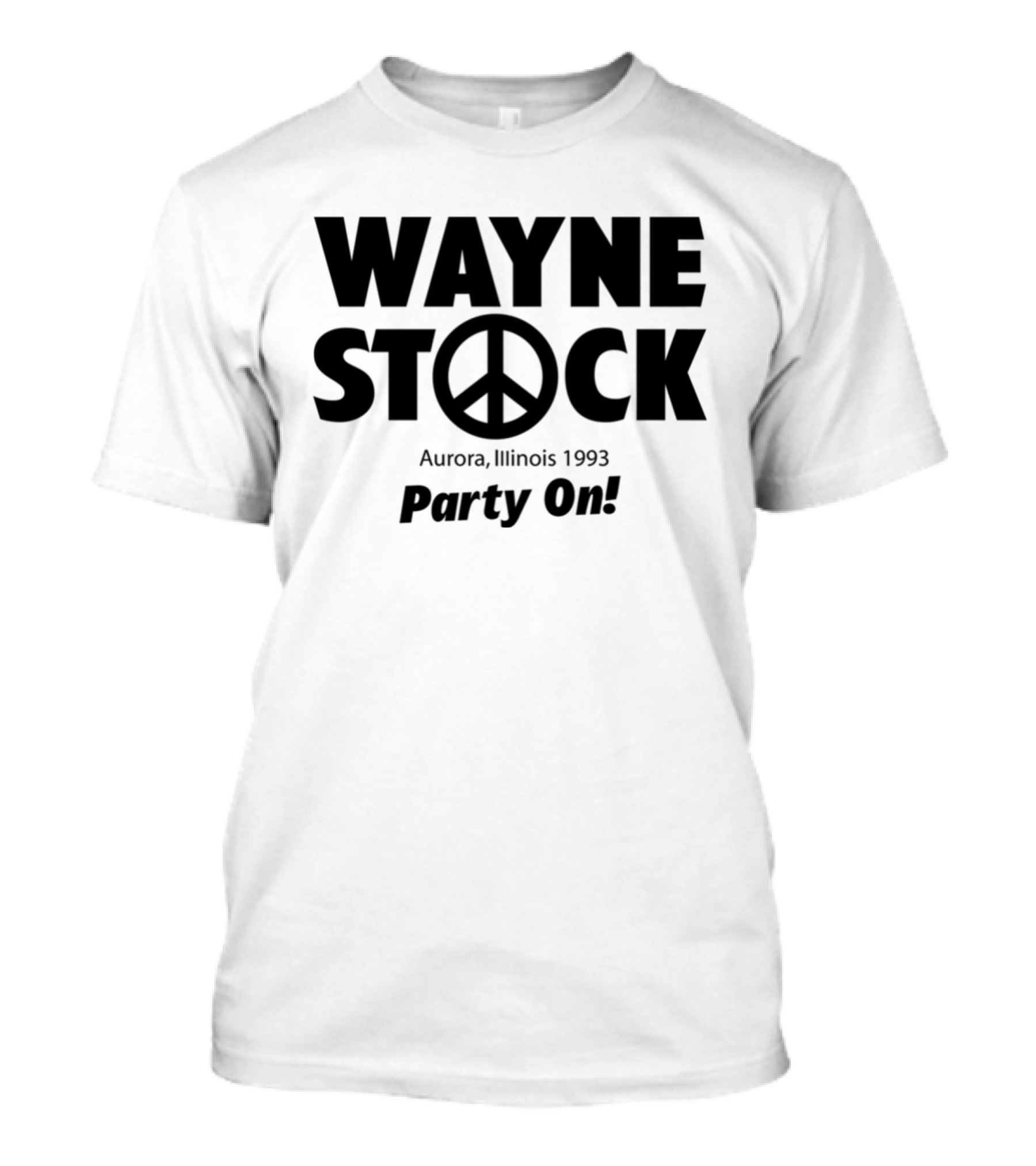 Wayne's World WayneStock Aurora Illinois 1993 Party On T-Shirt