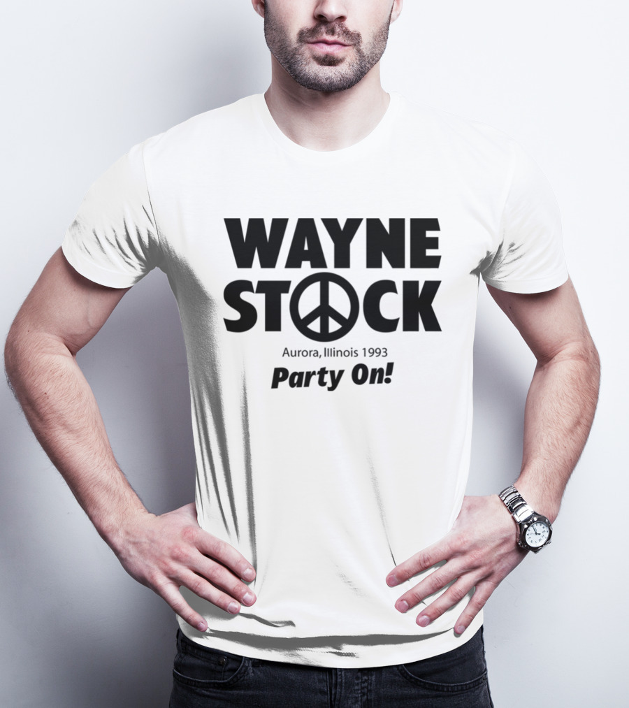 Wayne's World WayneStock Aurora Illinois 1993 Party On T-Shirt