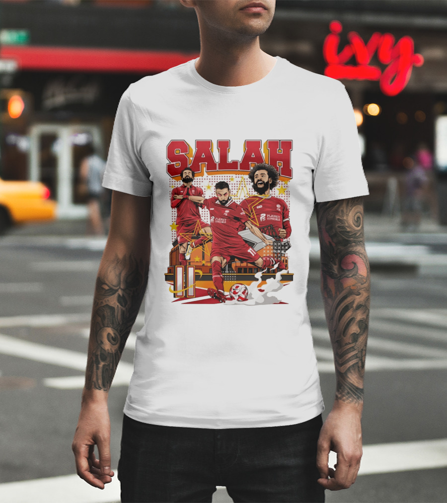 Mohamed Salah Liverpool FC Planet Euphoria Premier League T-Shirt