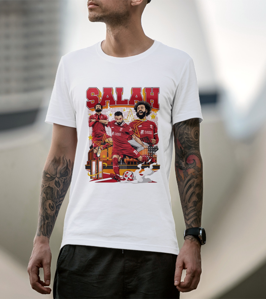 Mohamed Salah Liverpool FC Planet Euphoria Premier League T-Shirt