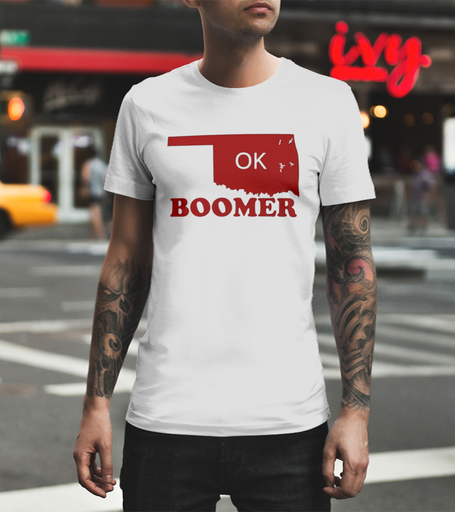 Oklahoma State OK Boomer Map T-Shirt