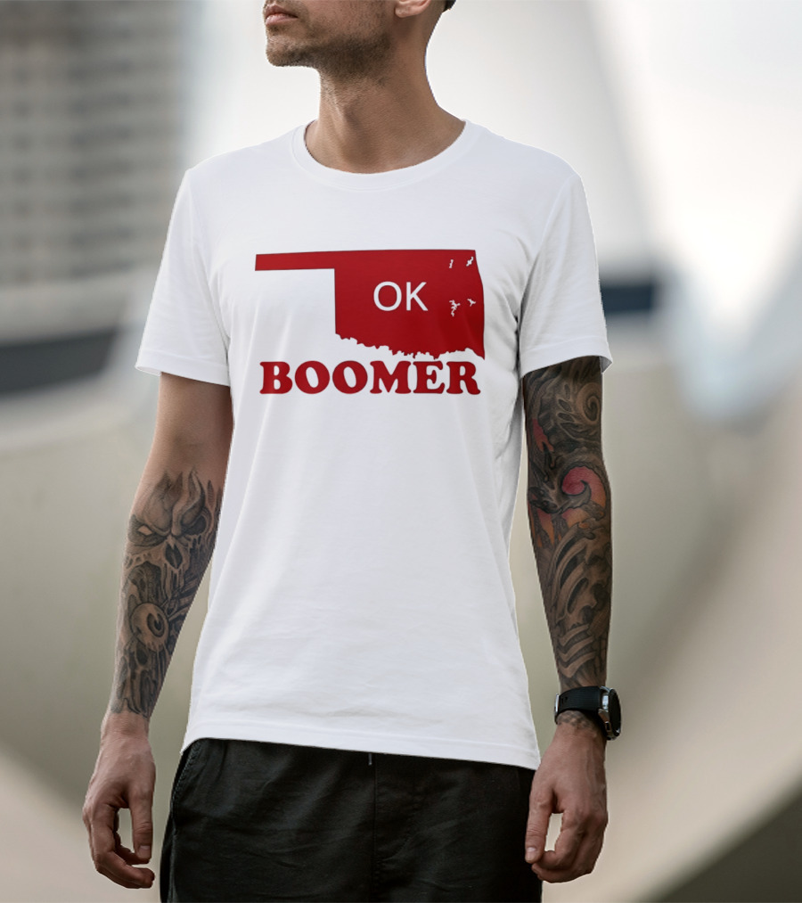 Oklahoma State OK Boomer Map T-Shirt
