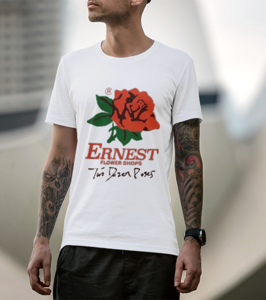 Ernest Flower Shops Two Dozen Roses Rose T-Shirt
